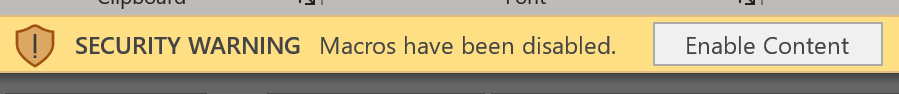 EXCEL: Auto-Run Macros Disabled without Warning