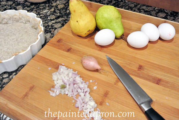 Take-out Tuesday, Pear and Gorgonzola Quiche | The Painted Apron