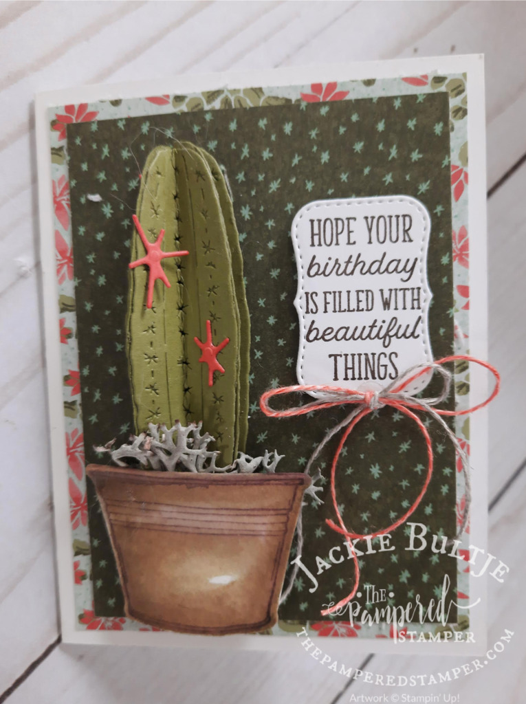 Flowering Cactus Small Memories and More Cards - The Pampered Stamper