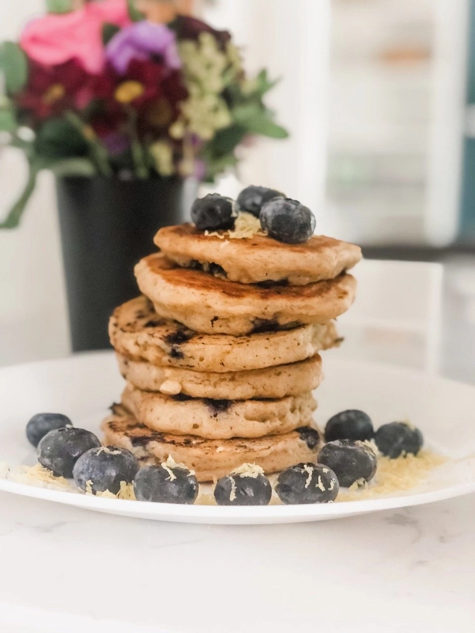 Delicious Fluffy Lemon Blueberry Cardamom Pancakes | The Pancake Doc