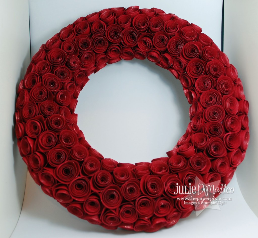 Paper Rose Wreath - The Paper Pixie