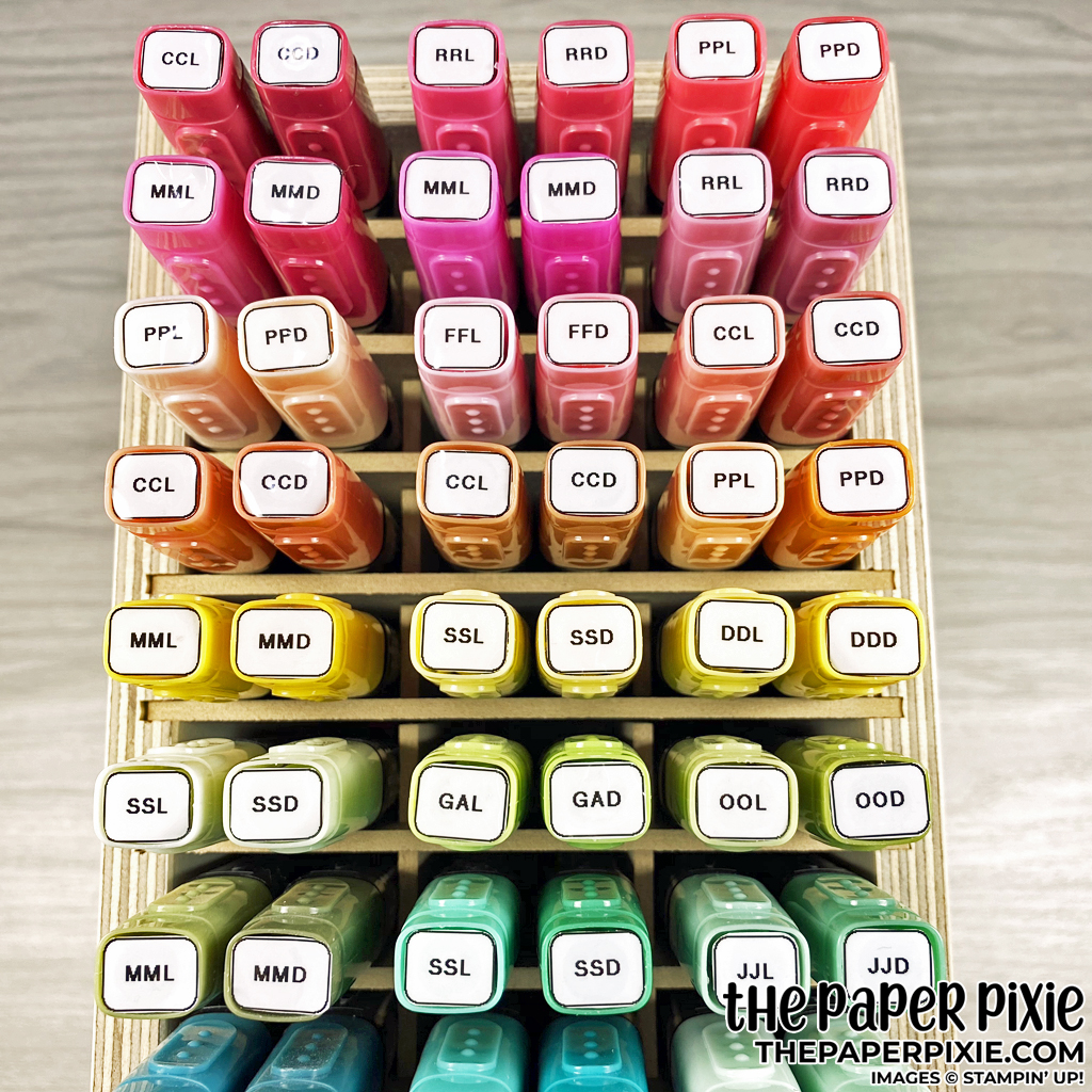 Organization Idea - Stampin' Blends Labels - The Paper Pixie
