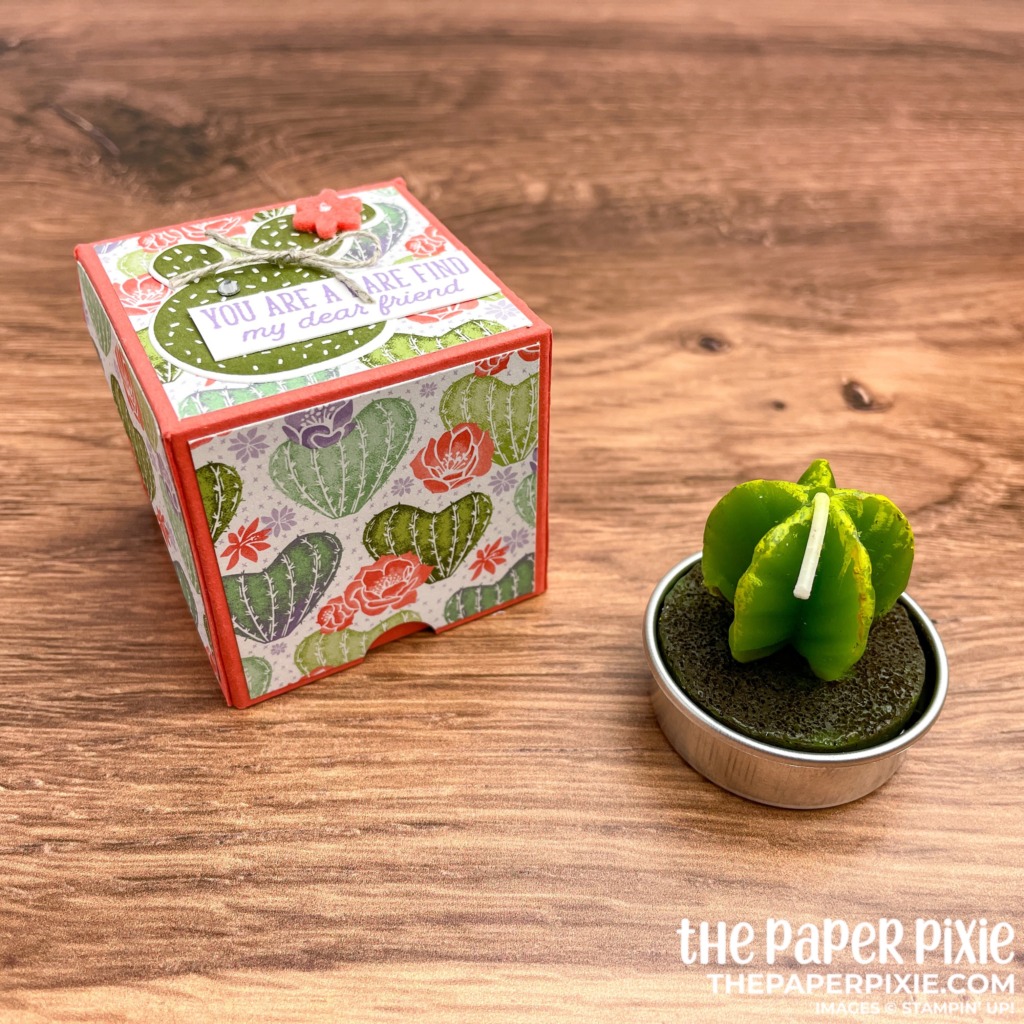 Flowering Cactus Candle Box - The Paper Pixie