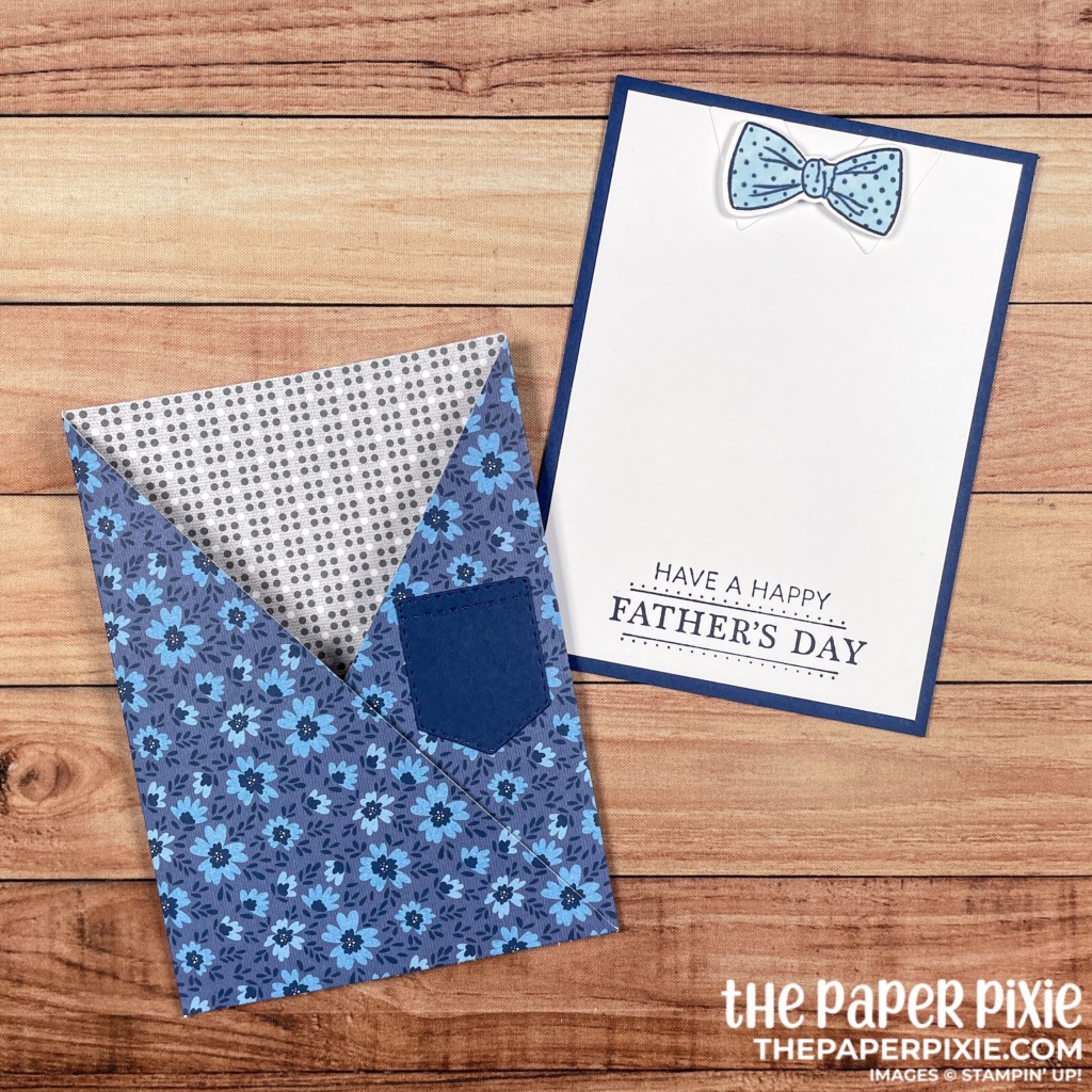 Well Suited Pocket Fold Card - The Paper Pixie - Stampin' Up!