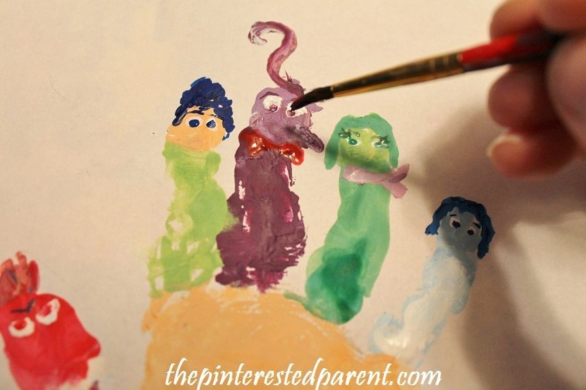 'Inside Out' Character Hand Print Craft – The Pinterested Parent