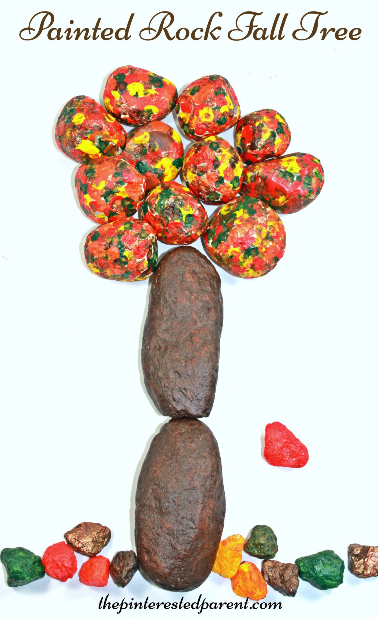 Painted Rock Autumn Trees – The Pinterested Parent