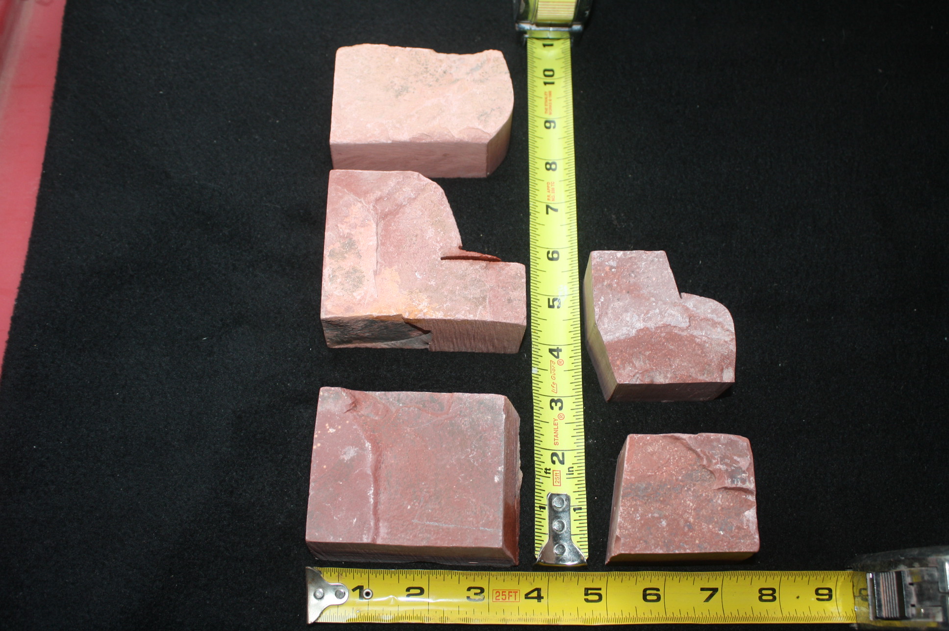5 Smaller Pieces of Sacred Catlinite/Red Pipestone (Good For Personal ...