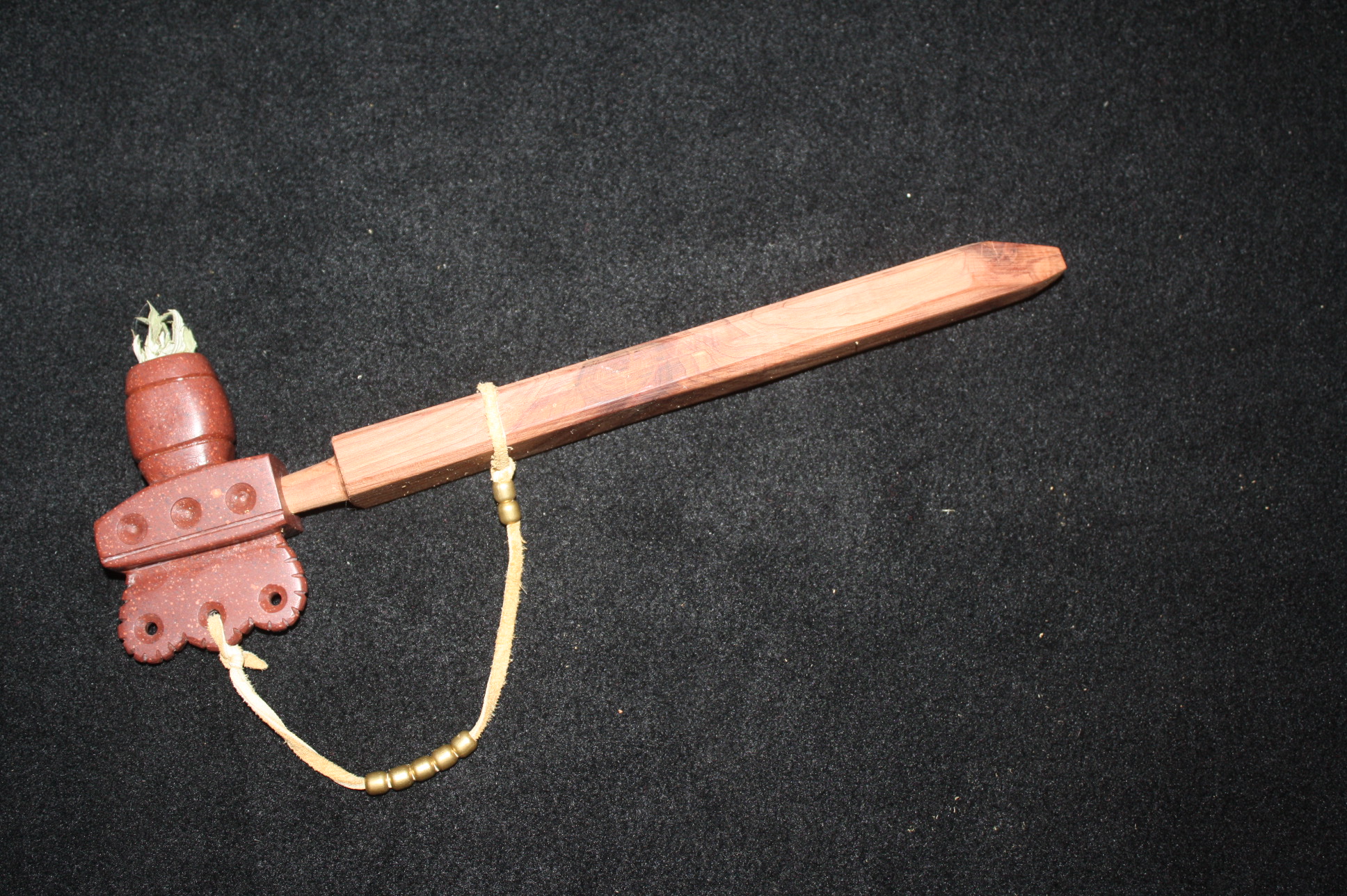 10″ Spotted Mic-Mac Pipe w/ Cedar Stem – Lakota Creations