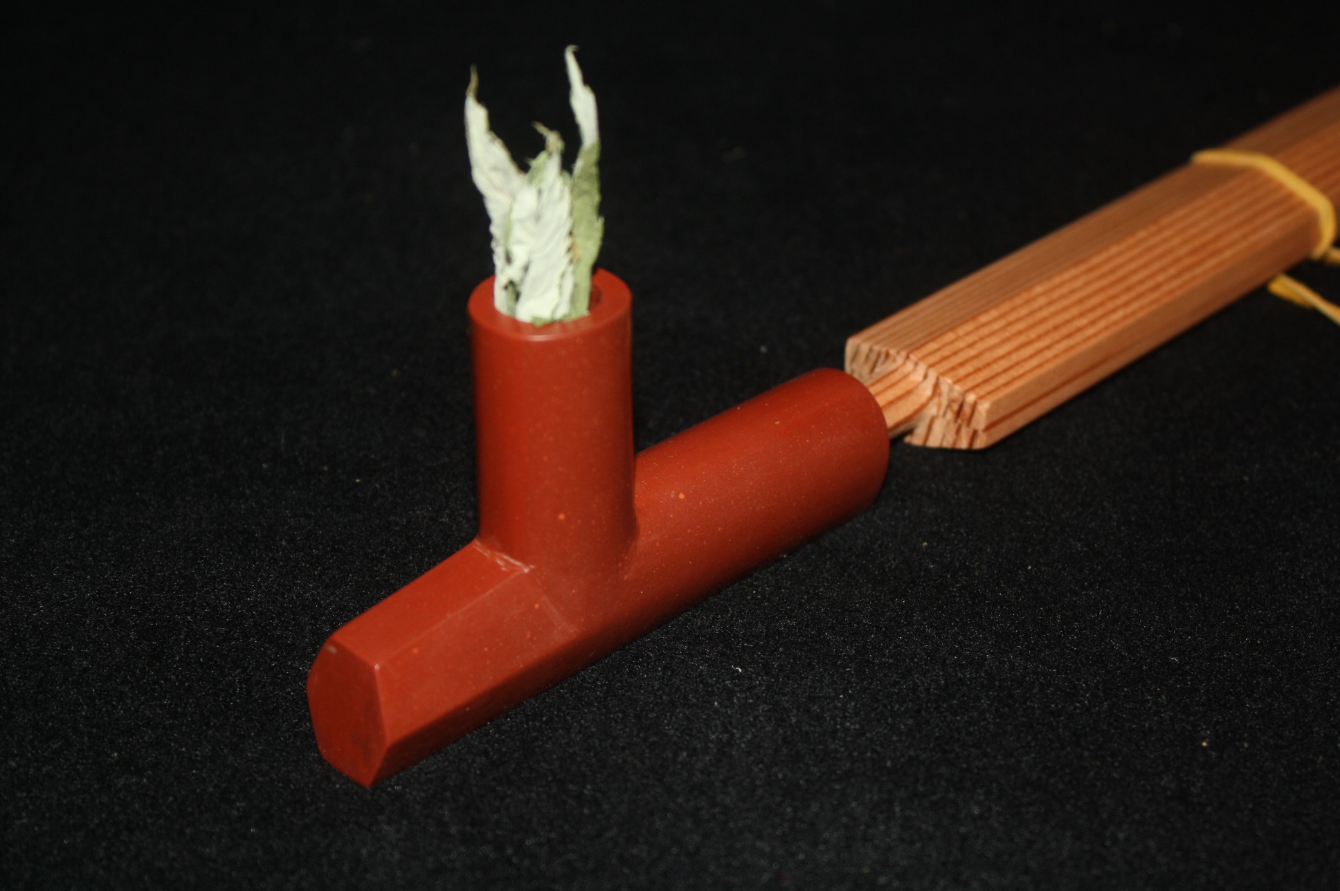 1800’s Style Ceremonial Pipe w/ Diamond Shaped Stem 15″ – Lakota Creations