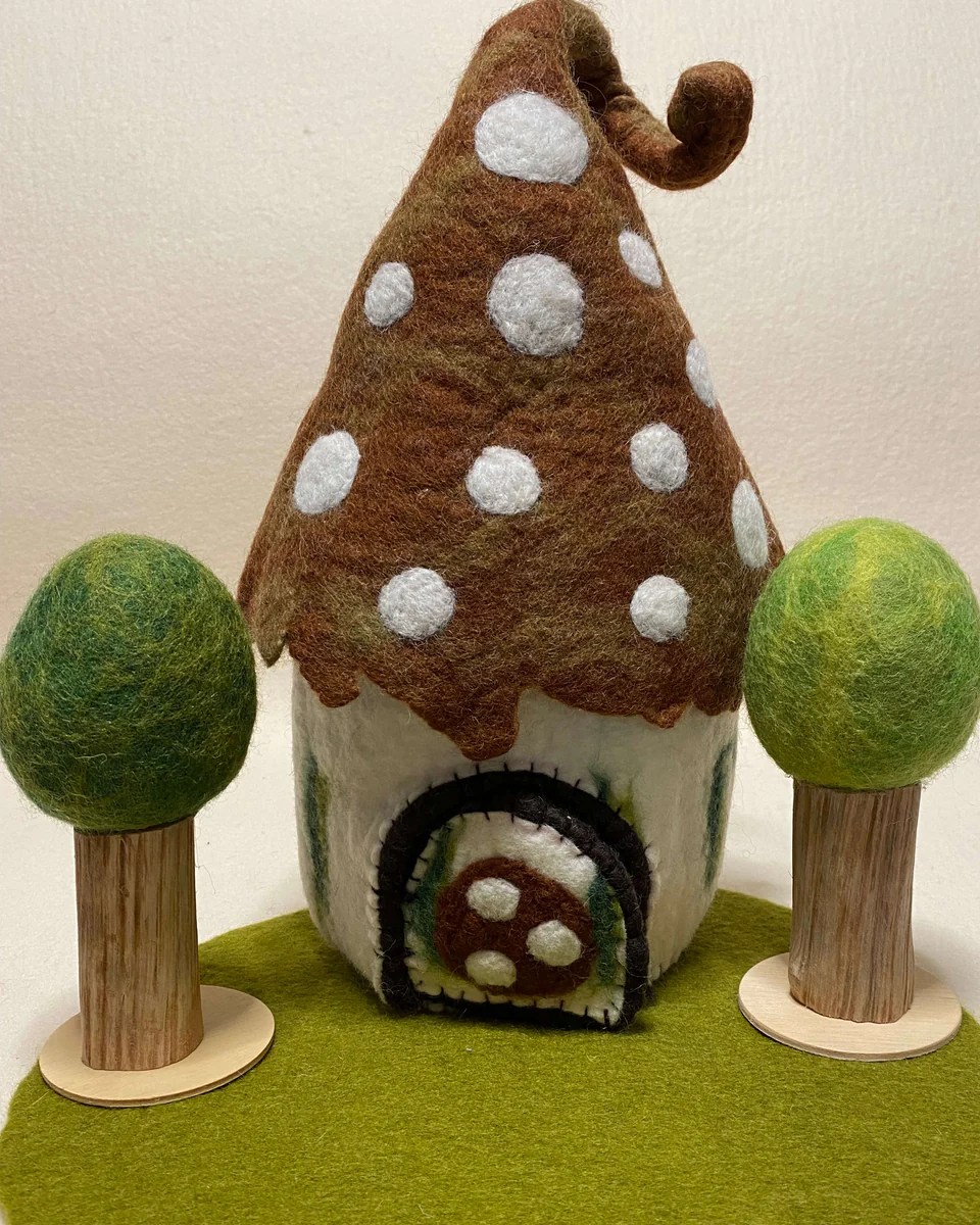 Brown Medium Toadstool Home The Pixie Patch