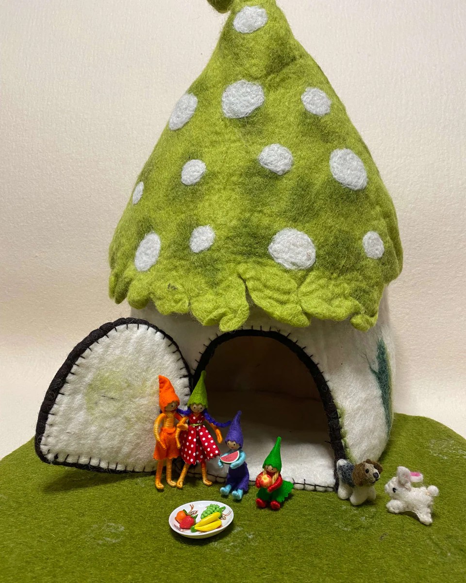 Olive Green Super Large Toadstool Home The Pixie Patch