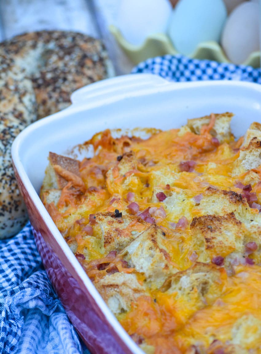 Ham & Cheese Bread Pudding - The Quicker Kitchen