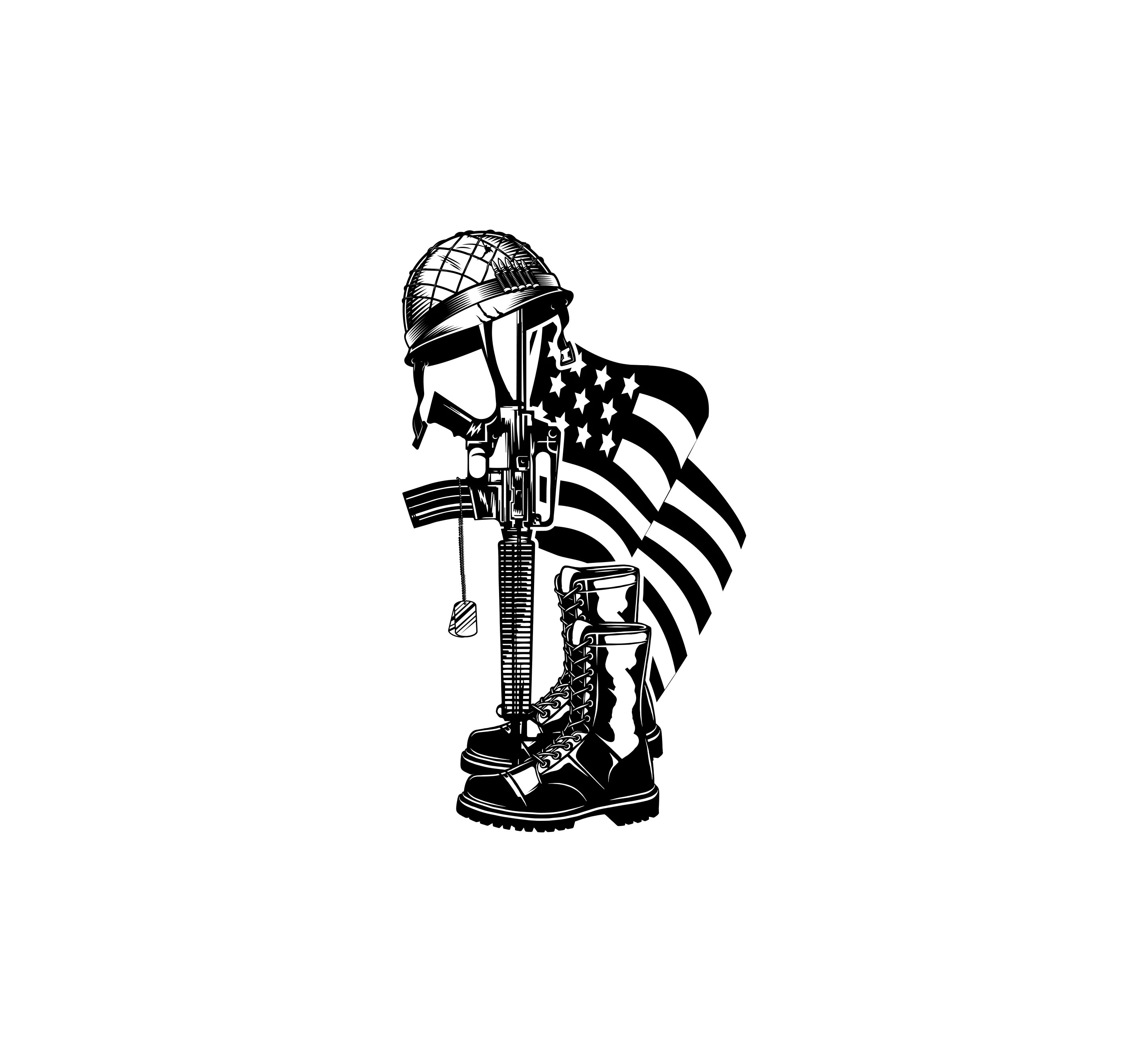 Fallen Soldier Tribute Hood Graphic Rebel Decal