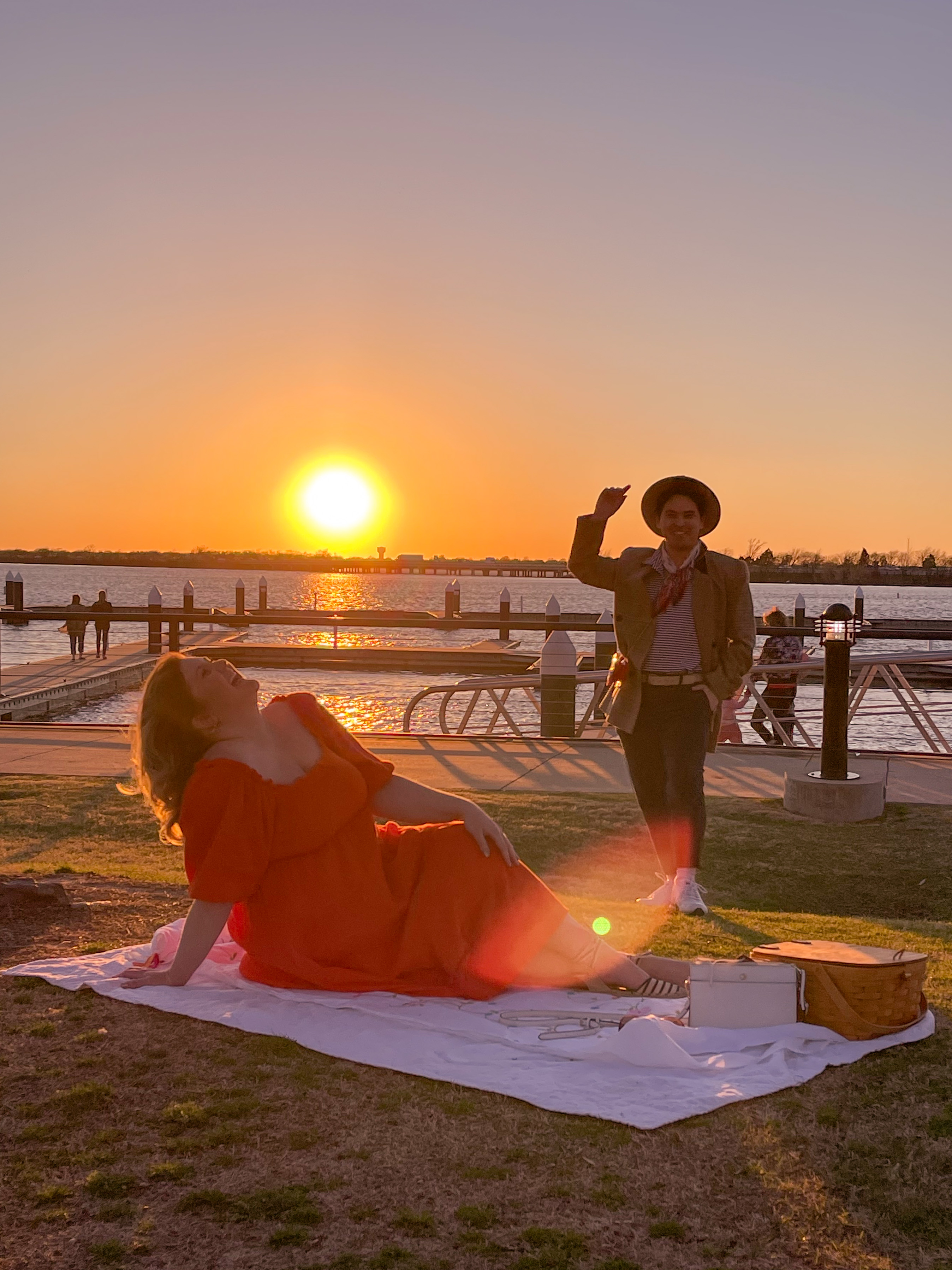 Sunset Picnic by the Lake - The Rose Table