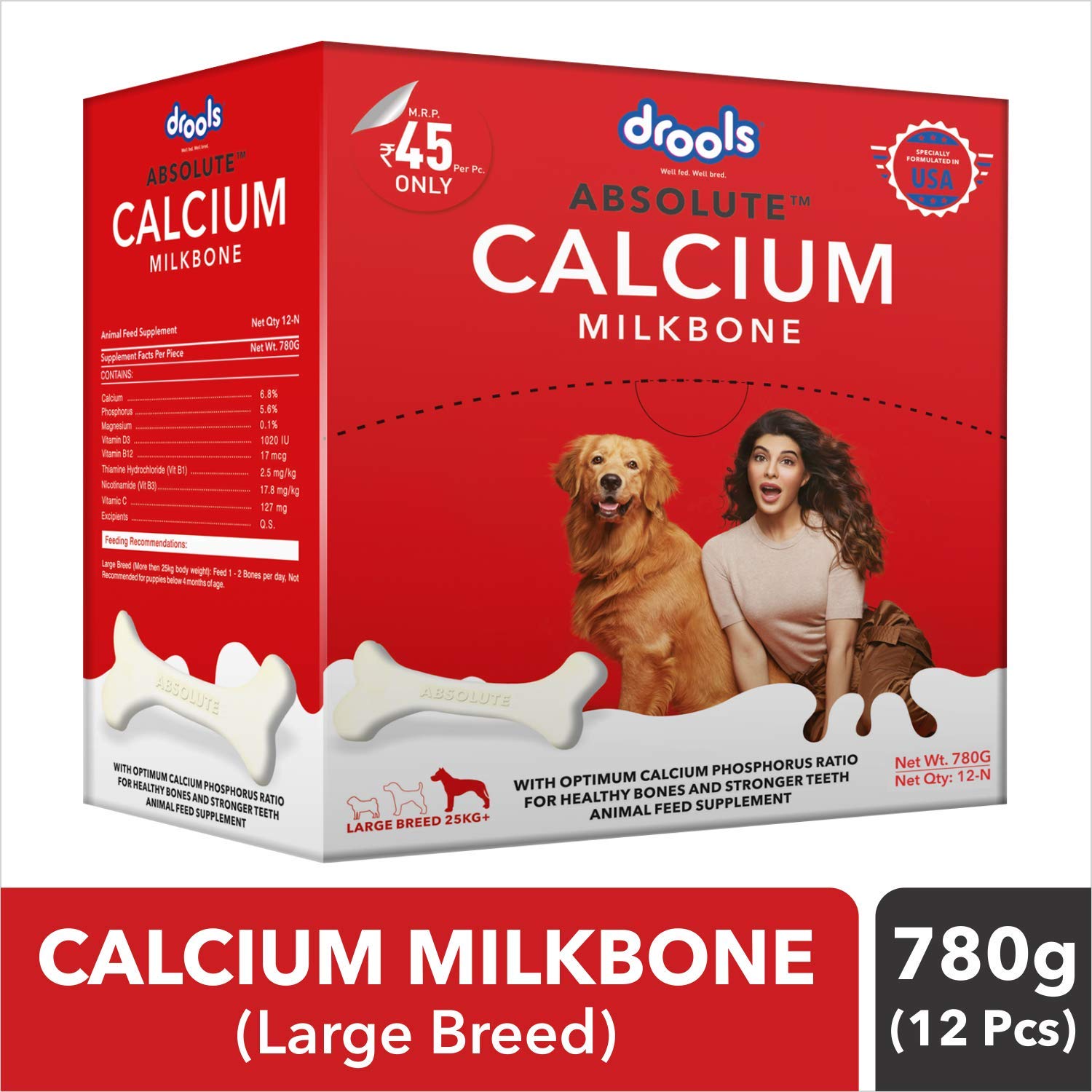 Drools Absolute Calcium Milk bone Large Breed - Rowdy Pets