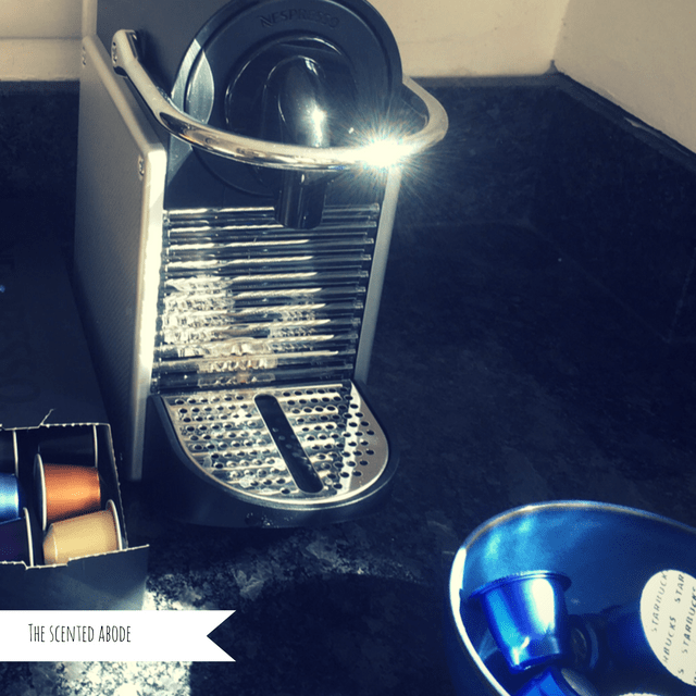 Nespresso machine for Coffee and Walnut Cake - The scented abode