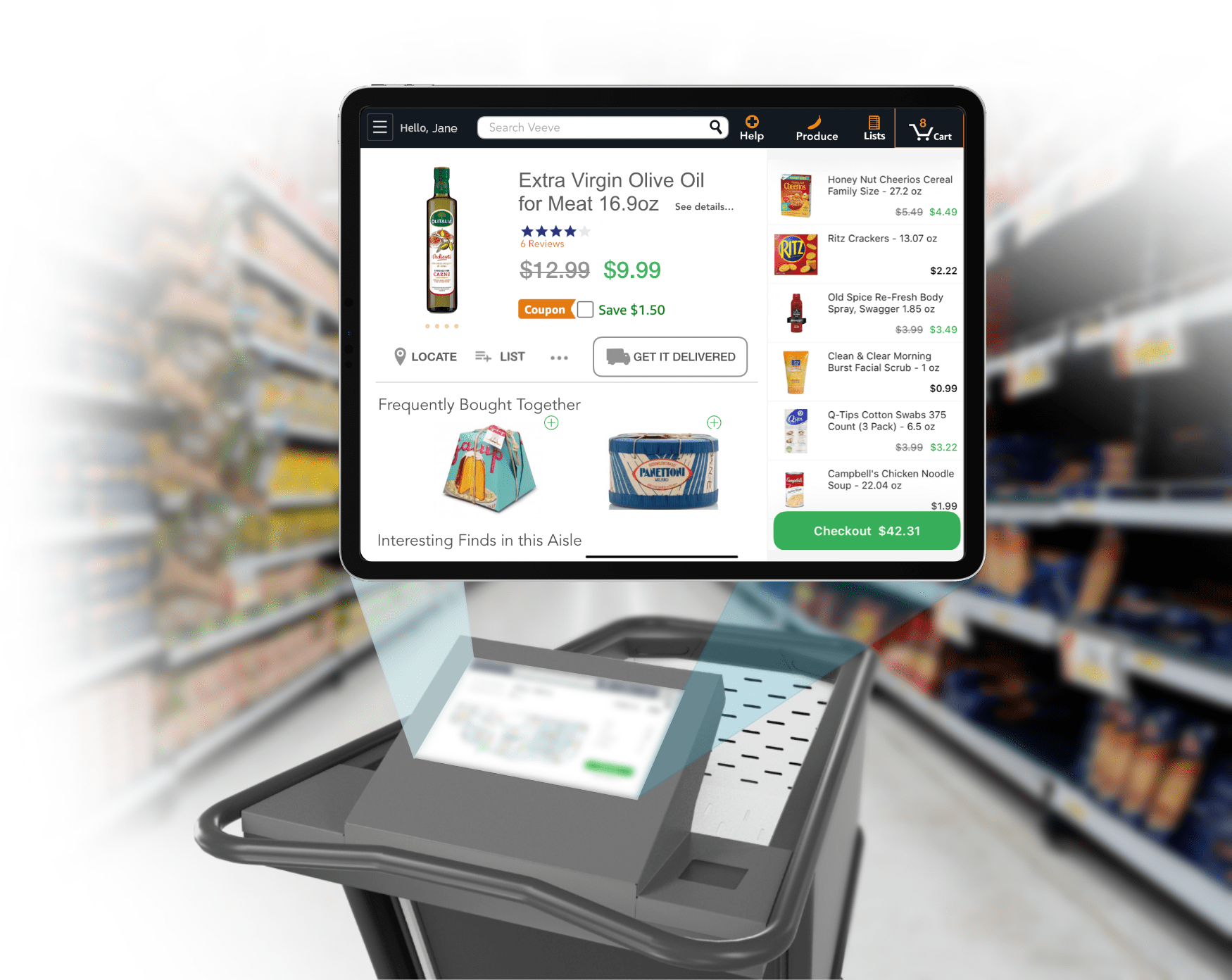 Veeve’s Smart Shopping Cart Is for Both Consumers and Grocery Employees
