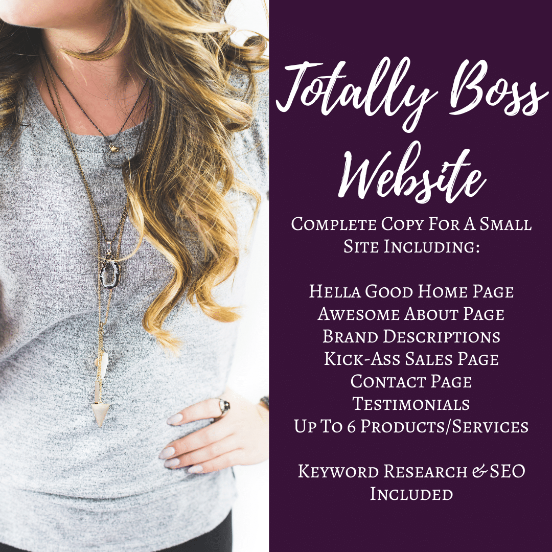 Totally Boss Website - The Write Copy Girl