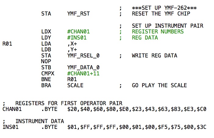 Programming the OPL3 chip with the Color Computer – The Zippster Zone