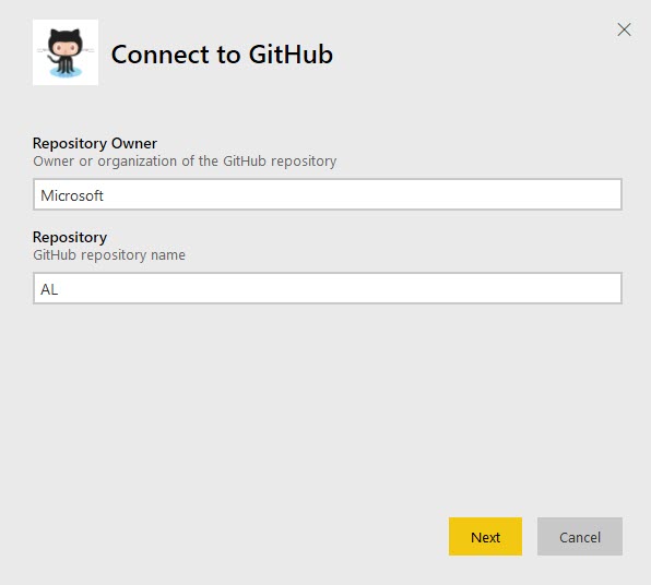 Connect to GitHub (Microsoft/AL) with Power BI – think about IT