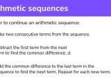 Arithmetic Sequences Gcse Maths Steps Examples Worksheet