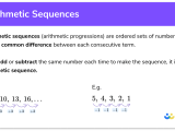 Arithmetic Sequence Gcse Maths Steps Examples Worksheet