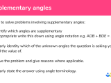 Supplementary Angles Gcse Maths Steps Examples