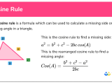 Cosine Rule Gcse Maths Steps Examples Worksheet