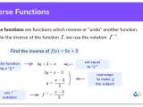 Inverse Functions Gcse Maths Steps Examples Worksheet