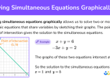 Solving Simultaneous Equations Graphically Gcse Maths