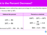 Percent Decrease Math Steps Examples Questions