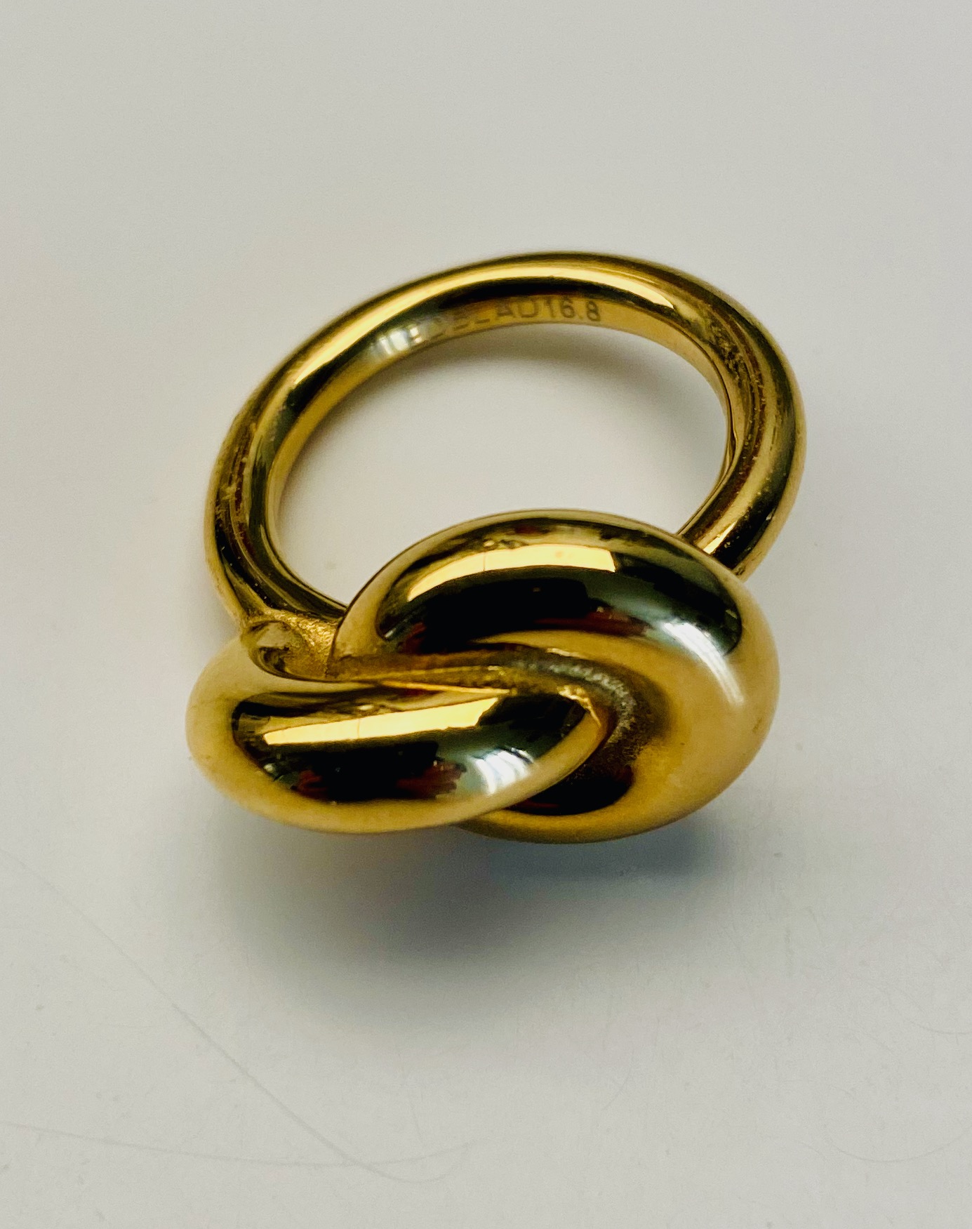 Large gold knot ring