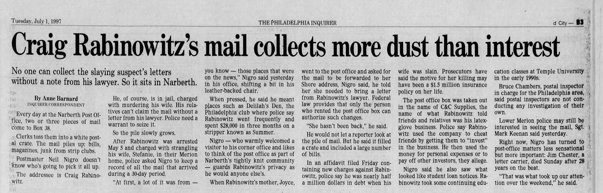 25 Years Ago On The Main Line - July 1997 - This Is Lower Merion And ...