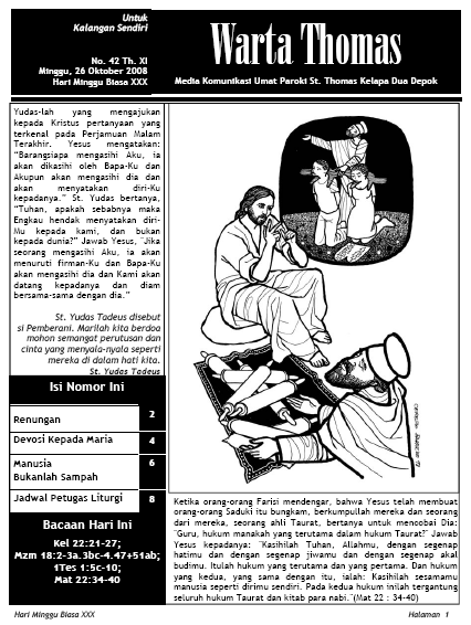 Warta Thomas – 26 Oktober 2008 | media informasi cetak yang di "digital ...