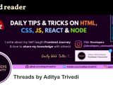 Aditya Trivedi S Threads Thread Reader App
