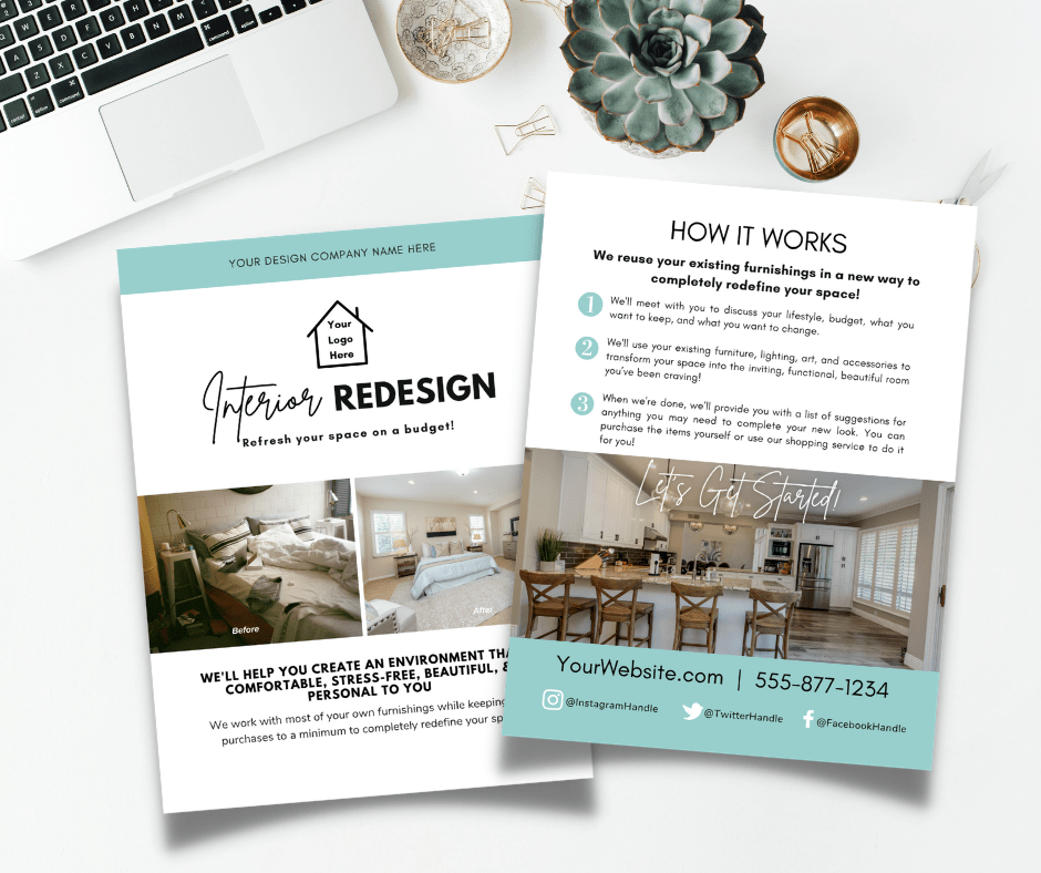 Interior Redesign Process Marketing Flyer | Canva Template