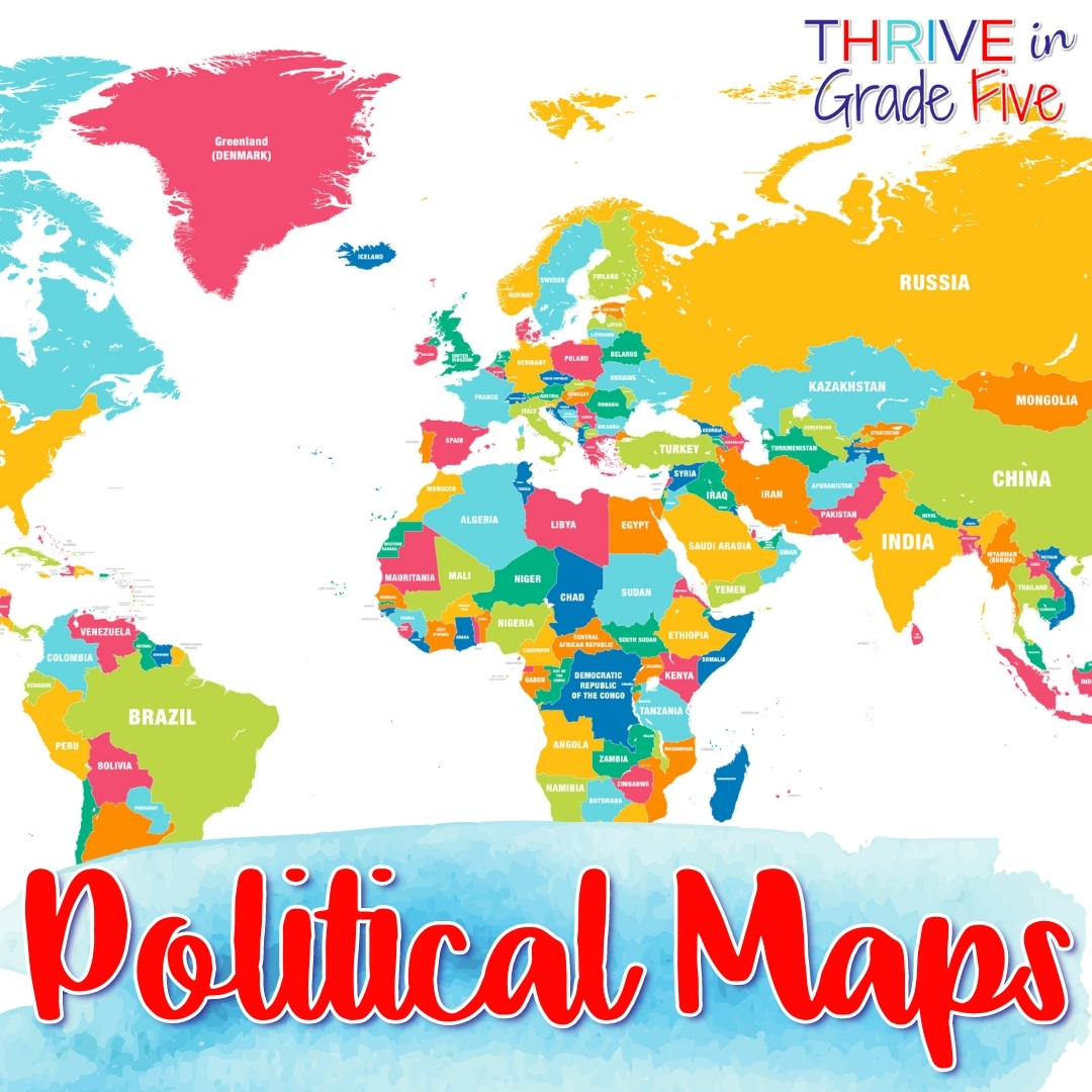 How to Teach Types of Maps - Upper Elementary - Thrive in Grade Five