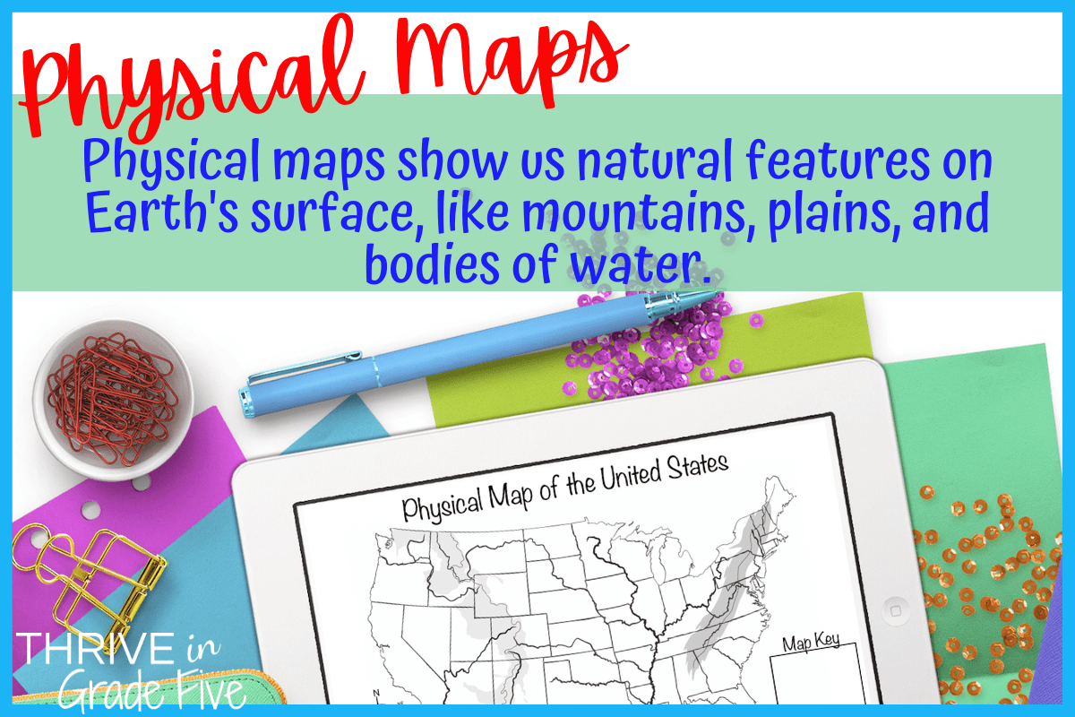 How to Teach Types of Maps - Upper Elementary - Thrive in Grade Five