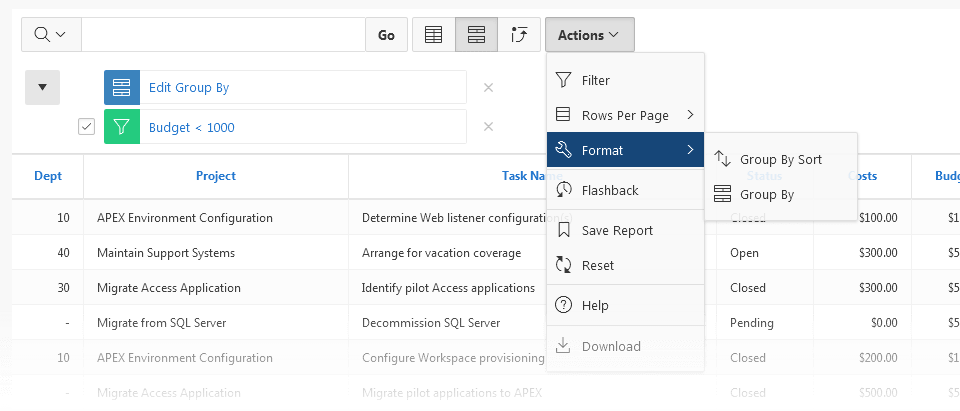 APEX Interactive Reports Part I: - New Features and Enhancements - TH ...