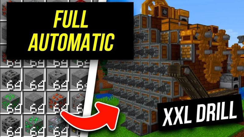 Create Drill Drain Minecraft Mod - Gorgeous Light Pattern - Full HD