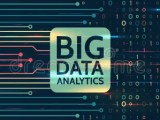 Abstract Data Flow Background With Binary Code Dynamic Waves