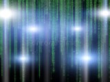 Abstract Green Technology Binary Background Binary Computer Cod Stock