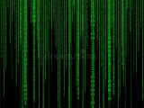 Abstract Green Technology Binary Background Binary Computer Cod Stock