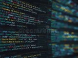 Abstract Modern Tech Of Programming Code Screen Developer Stock Photo