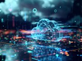 Abstract Visualization Of Cloud Computing And Data Flow Generative Ai
