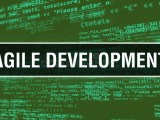 Agile Development Text Written On Programming Code Abstract Technology