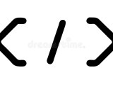 Angled Brackets Icon For Code Development Or Tech Vector Design