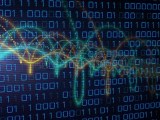 Animation Of Binary Coding Data Processing With Glowing Neon Light