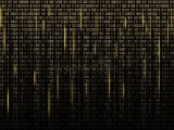Binary Code Background Yellow Program Code In Matrix Style Stock