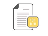 Binary Code Coding Document File Internet Page Web Icon Stock Vector